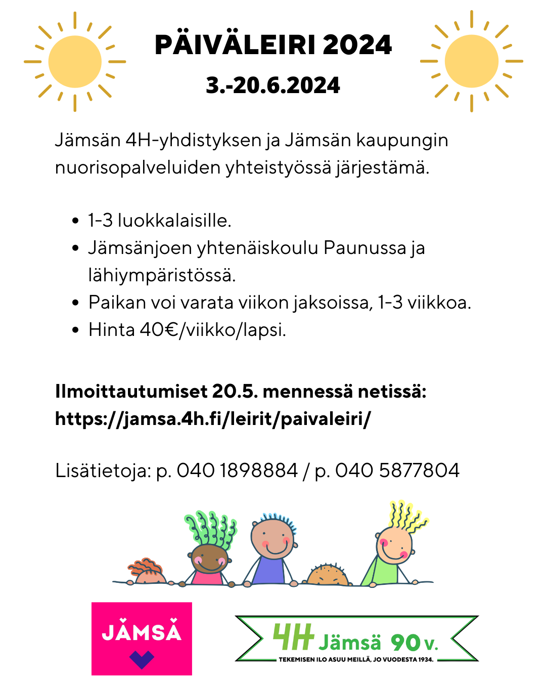 Kesäleirit - Jämsän 4H-yhdistys